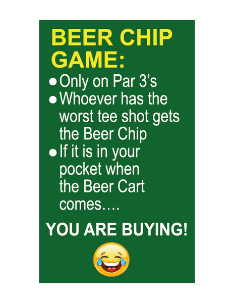 Vegas Golf Beer Chip – The Ultimate Golf Drinking Game for the Course ...